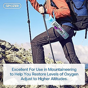 SPOZER Oxygen Cylinder 95% Pure Oxygen 10 Liter Portable Can, Portable Oxygen, Ideal for High Altitude & Reduce Recovery Time, 6 Oxygen Tanks