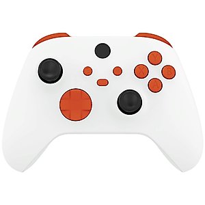 eXtremeRate Replacement Buttons for Xbox Core Wireless Controller, Orange DIY Accessories Kit LB RB LT RT Bumpers Trigers Dpad ABXY Start Back Sync Share Keys Parts for Xbox Series X & S Controller