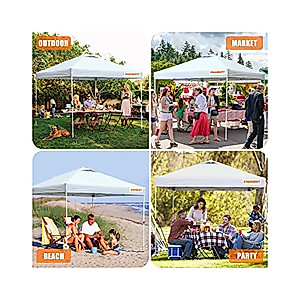Pop Up Canopy Tent 10’ X 10’, ENGiNDOT Easy Set-Up Outdoor Canopy, Instant Canopy with Sidewall, Water Resistance Camping Canopy for Party/Exhibition/Picnic