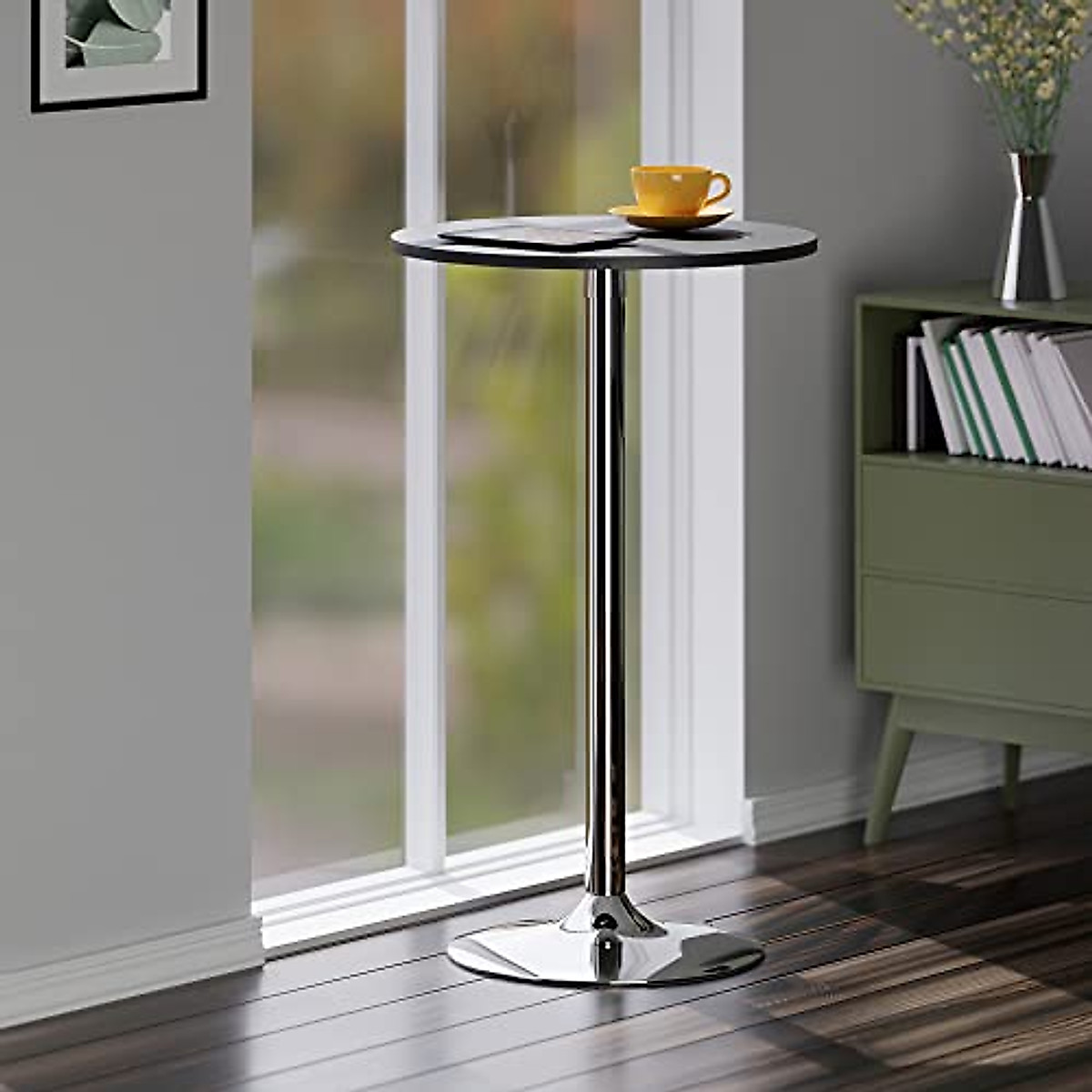Winsome Spectrum-Pub-Table, Black & Chrome