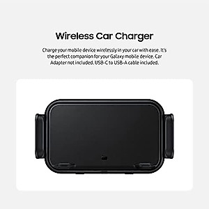 SAMSUNG Wireless Car Charger Fast Charge (2022), Universally Compatible with Qi Enabled Phones in Vehicle - Retail Packaging - Black