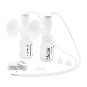 Ameda Dual HygieniKit Universal (Non-Sterile) Milk Collection System | Hands Free Breast Pump Accessories | for Platinum or Elite Breast Pumps | NOT Recommended with MYA Joy, MYA Joy Plus or Pearl