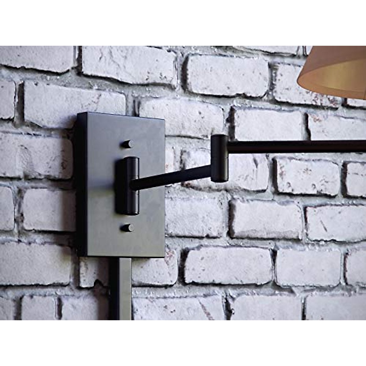 Kenroy Home 30110BLKP Simplicity Wall Swing Arm Lamp with Matte Black Finish, Modern Style, 14" Height, 15.5" Width, 25" Depth