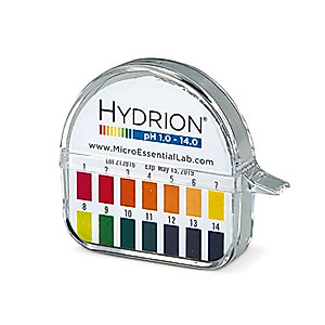 Hydrion Spectral pH Paper Dispenser (pH 1.0 to 14.0), Single Roll