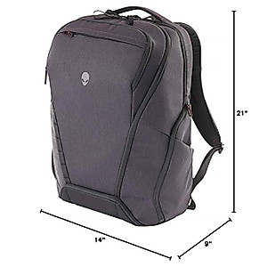 Dell Alienware Area-51m Elite Gaming Laptop Backpack, 17-Inch, Gray/Black (AWA51BPE17)