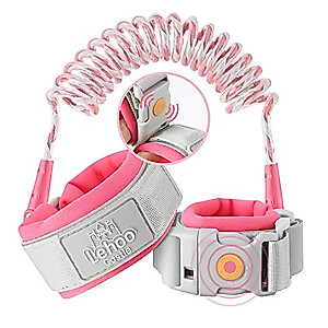 Lehoo Castle Upgraded Anti Lost Wrist Link, Kid Harness with Induction Lock, Safety Wrist Leash for Toddlers, Kids Backpack Leash, Child Leash Harness (Pink)