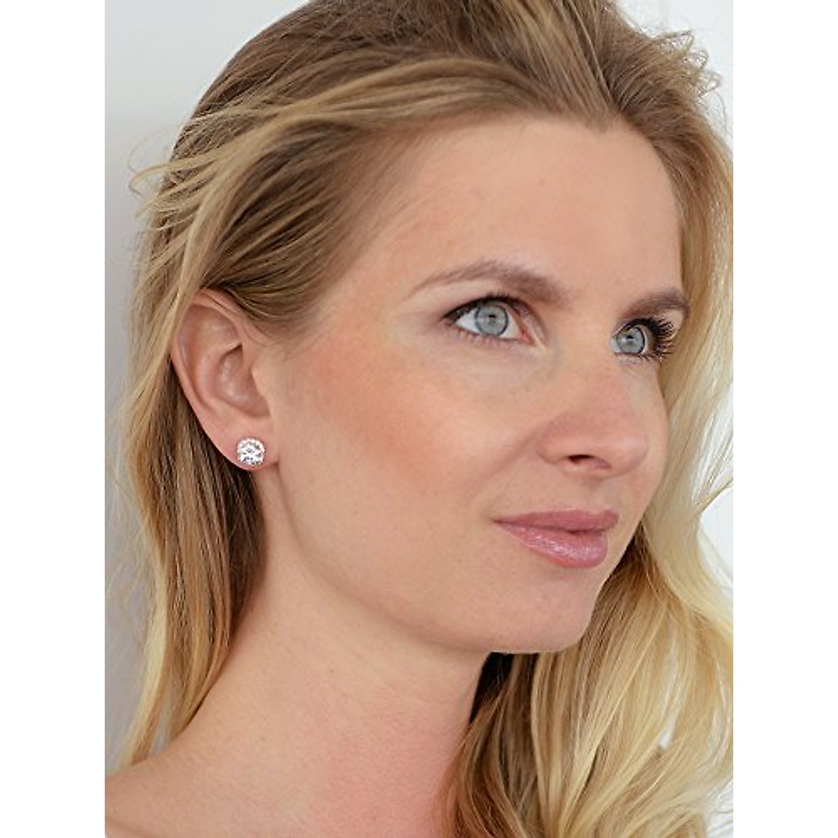 Mariell Cubic Zirconia Crystal Clip-On Earrings, CZ Stud for Clip On Earrings for Non-Pierced Ears, Brides, Jewelry Gift For Women, Brides, Bridesmaids, Mother of the Bride