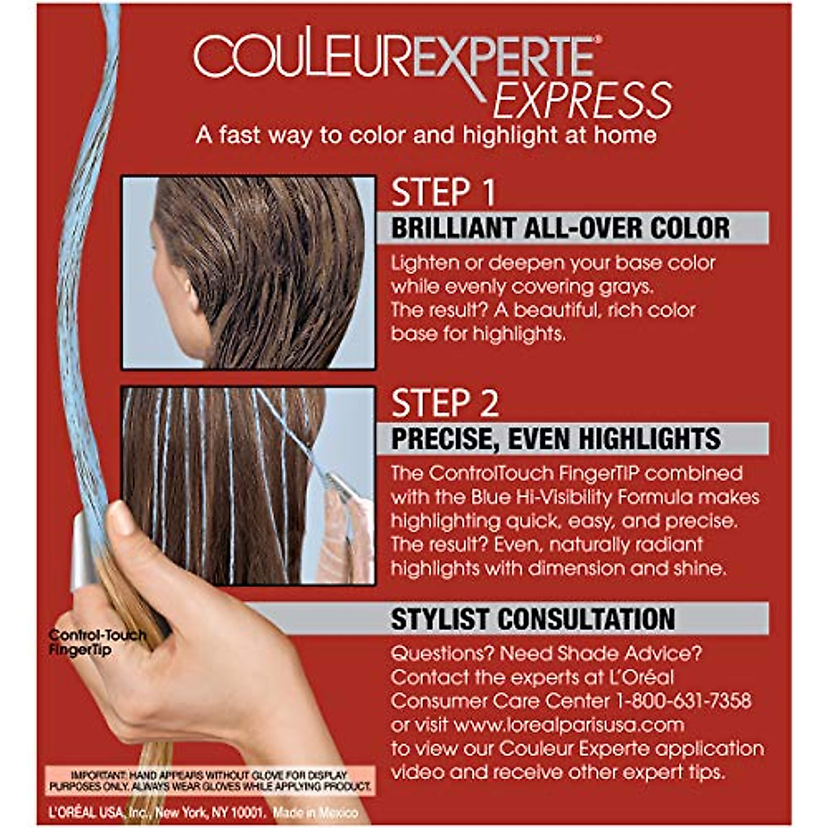 L'Oreal Paris Couleur Experte 2-Step Home Hair Color and Highlights Kit, French Éclair