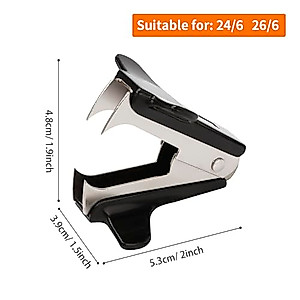 Eagle Staple Remover, Staple Puller, Extra Wide Finger Grip, Steel Jaws, Pack of 3, Black