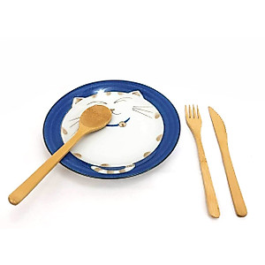 JapanBargain 3785x10, Bamboo Fork Knife Spoon Cutlery Utensils Flatware Set 3pc Reusable Dishwasher Safe, Set of 10