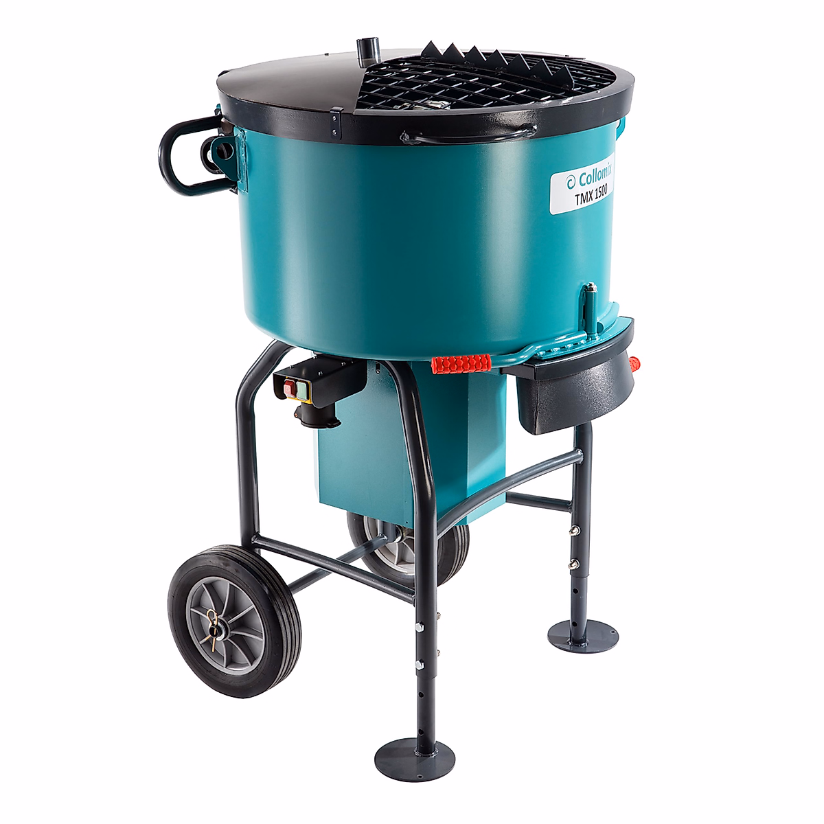 COLLOMIX Automatic Material Mixer - 32 Gallon Capacity Forced-Action Pan Mixer with Powerful 3.6 HP Mixing Motor & Built-in Dust Extraction Port - TMX1500