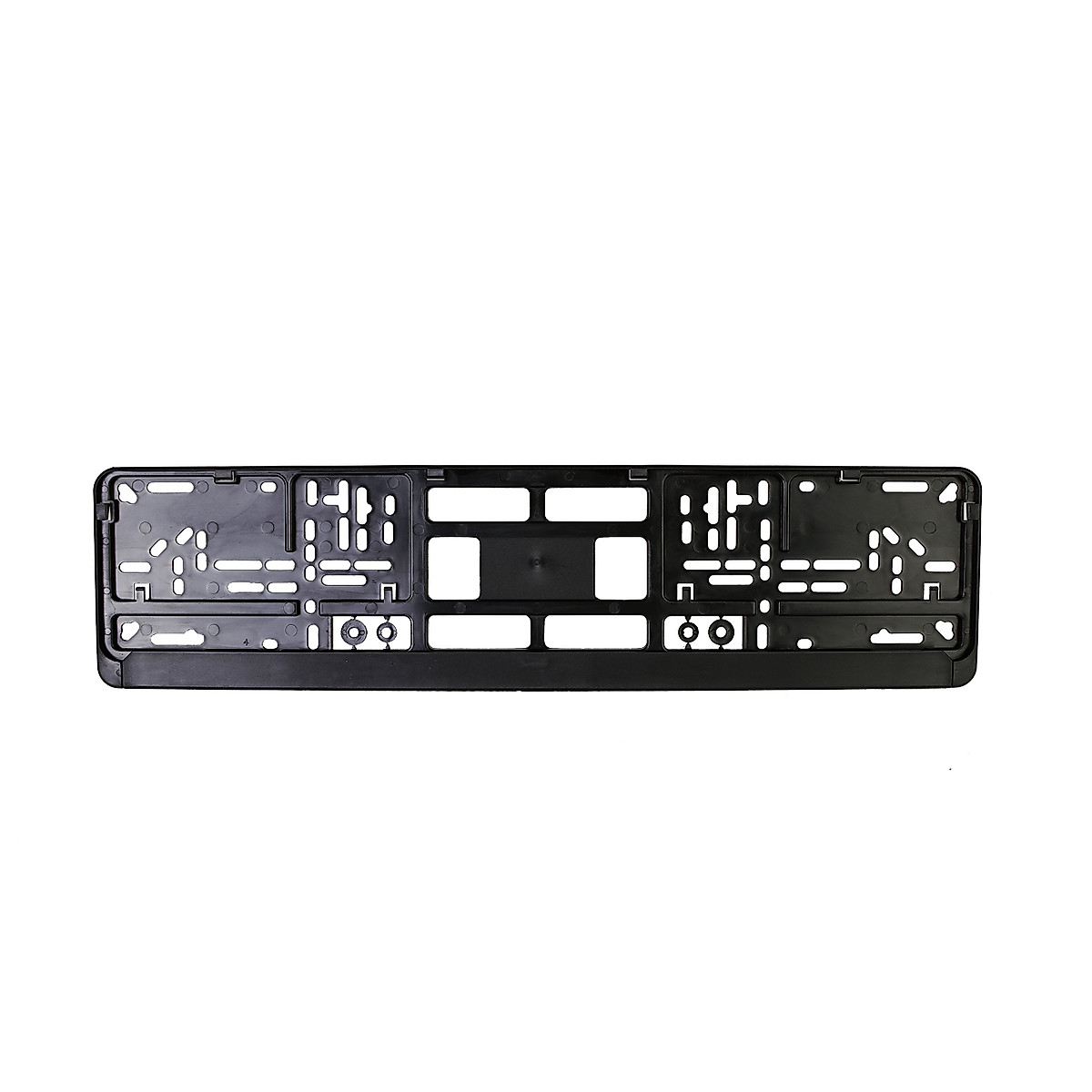 Standard Black Euro License Plate Holder - Universal Mounting Frame/Bracket