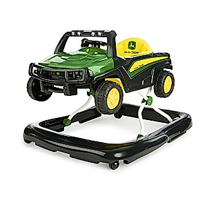 John Deere 4-in-1 Gator Baby Walker, Push Walker Activity Center, Authentic Gator Design, Easy Fold Frame, Green Age 6 Months+