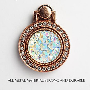 [2 Packs] Gemstones Glitter Bling Bling Phone Ring Holder, Sparkle Phone Ring Grip Artificial Diamond Stand,Rhinestone Cell Finger Ring for Phones,Pad