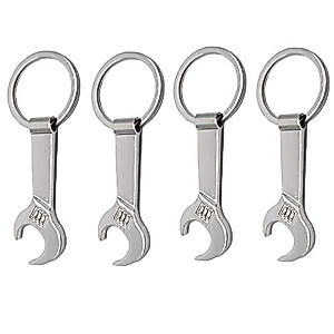 Luomorgo Creative Wrench Type Keychain Bottle Opener Zinc Alloy Bartender Bottle Opener 4PCS
