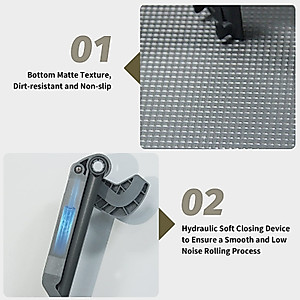 WHIFEA Blind Corner Pull Out Cabinet Organizer, Soft Close 2 Tier Swing Tray, Non-Slip Spice Rack for 36 inch Kitchen Cabinet, Heavy Duty Storage Organizer, Adjustable Height