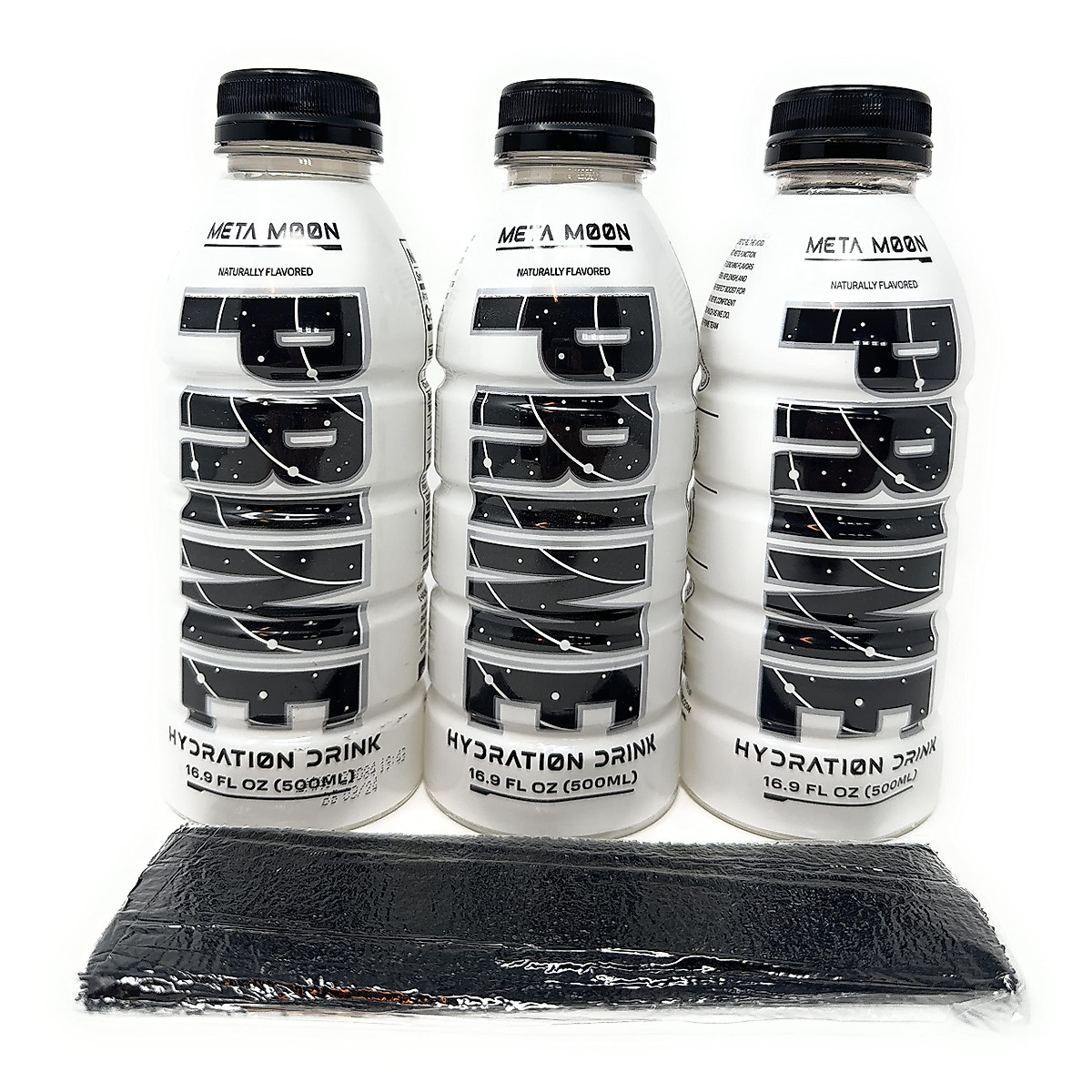 Hydration Sports Drink Bundle - Electrolyte Beverage - Bundle contains three (3) Meta Moon Flavored Sports Drink - 16.9 Fl Oz (3 Pack). One (1) Sports Headband Included!