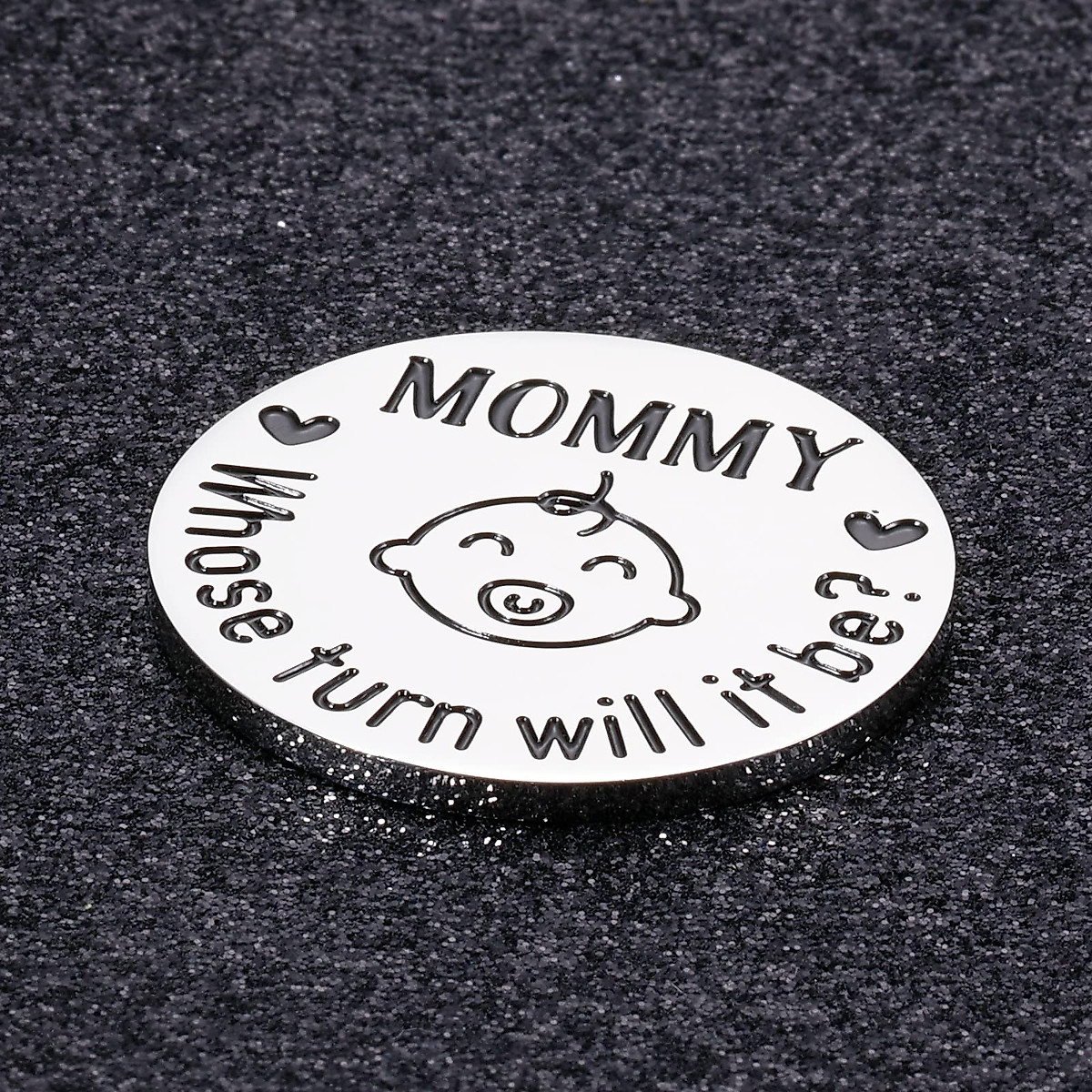 Fun New Parents Decision Coin Gifts for Mom Dad Baby Shower First Time Mommy Daddy to Be Newborn Baby Gift Pregnancy Birthday Fathers Mothers Day Christmas for Women Men Coin Present Double Sided