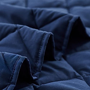 EXQ Home Toddler Comforter Baby Quit Blanket Soft Lightweight,39x47 inches Polyester Toddler Nursing Blanket for Infant and Newborn, Ultra Soft for Crib Bed,Stroller,Travel(Navy Blue)