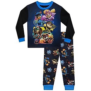 Paw Patrol Pajamas | The Mighty Movie Pajamas For Boys | Marshall Chase And Skye PJs For Kids | Blue | 8