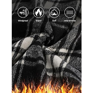 Hanna Nikole Women's Long Double Breasted Trench Coat with Belt Plus Midi Length Black Plaid Overcoat 3X