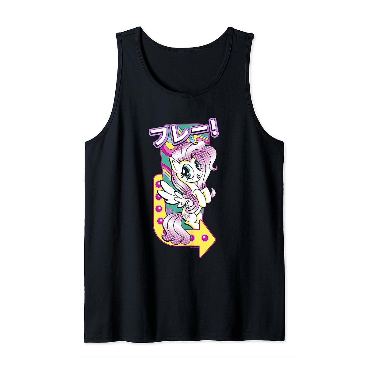 My Little Pony: Friendship Is Magic Fluttershy Kanji Neon Tank Top
