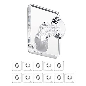 Zreal Wall Hooks for Hanging Adhesive Hooks 12-Pack, Acrylic Diamond Hooks Wall Hangers, Decorative Hooks Clear Jewelry Hooks