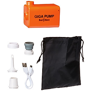 GIGA Pump - Portable Air Pump for Inflatables, Mini Air Pump Inflator USB Rechargeable, Waterproof DC Pump for Air Floats Mattress Balloon Swimming Rings Kid Toys Inflation-Deflation, 4 Nozzles