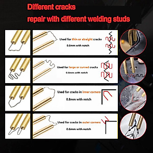Plastic Welding Machine Car Bumper Repair Kit, 70W Plastic Welder Hot Stapler Welding Gun with Outside Corner/Inside Corner/Flat/Wave Staples