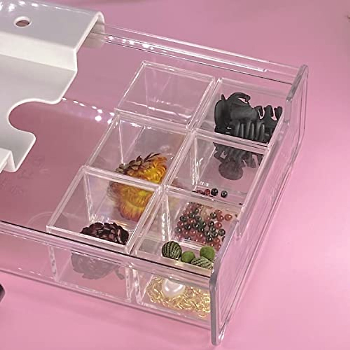 MULIANBOX Drawer Organizer Under Table Makeup Drawer Container Slide Out Self-Adhesive Hide Holder Organizer Tray for Makeup Brush, Kitchen Utensil, Pencil, Jewelry