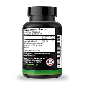 VitaMonk FenuTrax™ Fenugreek Extract 2 Months Supply - Stronger Than Testofen for Men - Fenugreek Seed Extract - Muscle Growth, Energy, and Drive Support