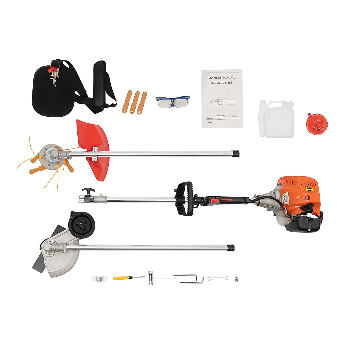 Weed Wacker, 33CC Cordless Weed Eater, 0.81kw Powered, 2-Stroke Gas-Powered Brush Cutter, Lawn Edger, Hedge Trimmer Grass Trimmer Tools for The Garden and Yard