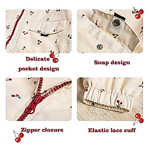 COTTON FAIRY Baby Girls Jackets Cherry Hoodie Coats 12 Months