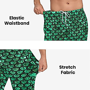 INZVKJLU Halloween Green Scales Mens Sweatpants 3D Print Jogger Pants Casual Sportswear