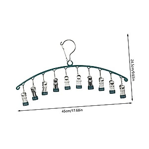 AOKWAWALIY Multi Clip Sock Rack Towel Drying Rack Baby Clothes Hangers Baseball caps Organizer Windproof Clothes Hanger Socks Drying Hanger Laundry Rack Household Sock Clip Skirt Hanger Shelf