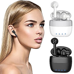 XUnion M35 Bluetooth 5.1 Earphones with Charging Box Wireless Headphone Stereo Sports Earbuds Headsets NG7, Black Ng7