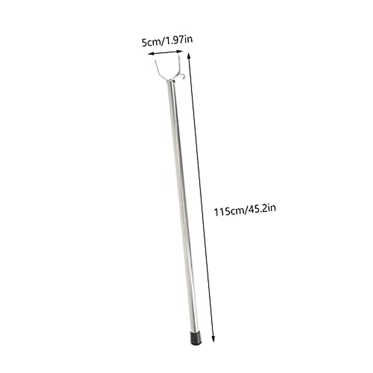 DOITOOL 2pcs Garment Ceiling Indoor Reach Adjustable for Outdoor Extending Clothes Telescoping Clothesline Inch Pole Bar Shelf Rod Stick Clothing Hook Telescopic Reaching with Long Clo