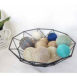 Elkpruu Orbs Decorative Balls Set of 12, Centerpieces for Dinning Room Table, Blue Decorations for Bowls, Vases, Trays and Basket Fillers