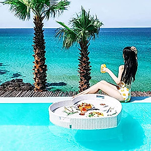 ENPAP Heart Floating Plate, Deluxe Floating Tray for Pool, Stylish Breakfast Tray on The Water, Luxury Floating Bar Drink Holder for Pool Parties