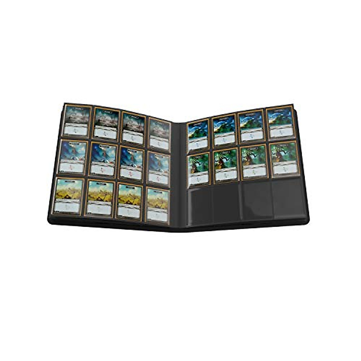 Gamegenic Casual Album 24-Pocket, Black, 480 Card Capacity, Polypropylene Material