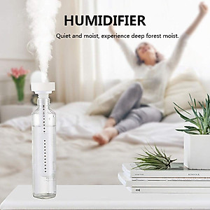Car USB Humidifier with Container Diversity,Nano Ultrasonic Mini Cool Mist Humidifier Three Hours Auto-off Travel Humidifier Diffuser for Baby, Bedroom,Desk, Office-White Travel OutdoorGrey)