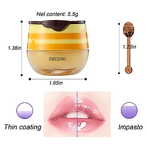 Balm Lip Balm Honey Pot, Propolis Lip Balm, Strawberry Mask, Moisturizing Lip Balm Sleeping Lip Mask Hydrating, Lip Scrubs Exfoliator