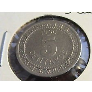 Mexico 1906, 5 Centavos, Extra Fine Condition