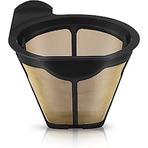 NRP 12cup Gold-tone Permanent Coffee Filter Replacement for Ninja Coffee Bar CF series | Steel mesh, OEM size perfect fit