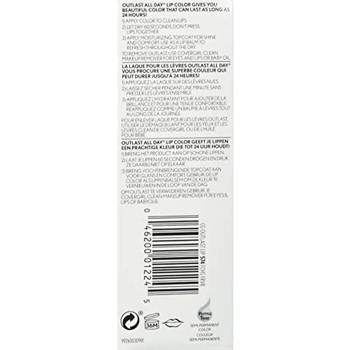 COVERGIRL Outlast All-Day Lip Color With Topcoat, Fuchsia Forever