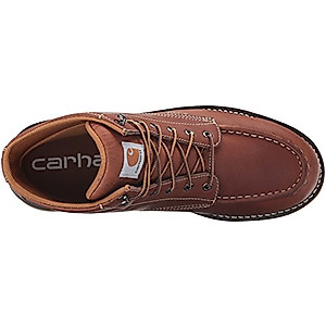 Carhartt mens 6 Inch Waterproof Wedge Soft Toe Work Boot, Tan, 9.5 US