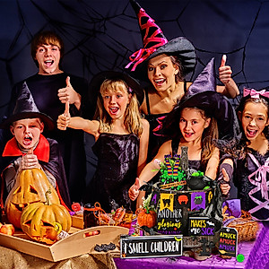 49PCS Halloween Tiered Tray Decor Farmhouse Rustic Tiered Tray Set 10Pieces Halloween Wooden Signs Halloween Decorations for Indoor Home Table Room Kitchen House, Tray Not Included