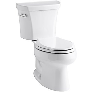 Kohler KOH3998-U-0 1.28 GPF Two-Piece Elongated Toilet with 12" Rough In and Insuliner from the Wellworth Collection White