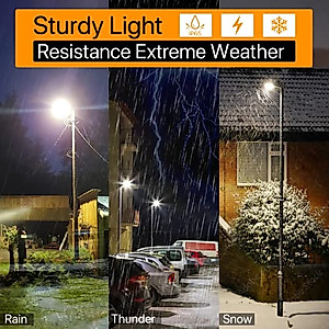 DEMILARE LED Parking Lot Lights Adjustable Arm Mount, Quick Installation Dusk to Dawn Street Area Light, 5000K Shoebox Light IP65 Waterproof, Commercial Lighting for Parking Lot, Gym, Driveways