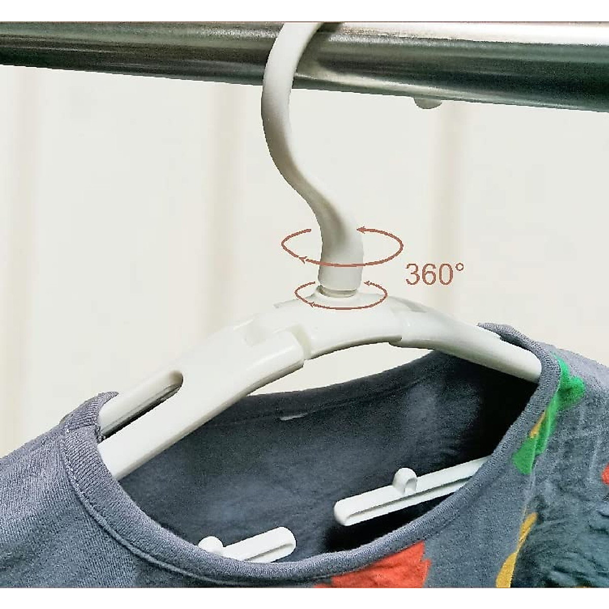 Fineget Folding Clothes Skirt Shirt Hangers with Clips Plastic Coat Travel Shoes Socks Shorts Hangers Foldable Collapsible Closet No Slip Heavy Duty White Hangers Retail Organizer 4 PCS + 8 Clips